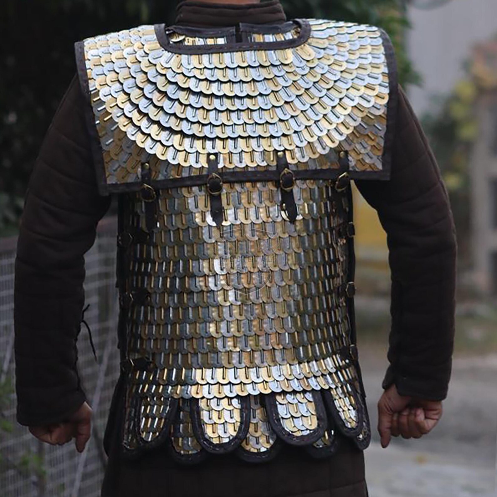 Roman Brass Lorica Squamata Armor – Mixed Tinned Scales, SCA LARP Body ...