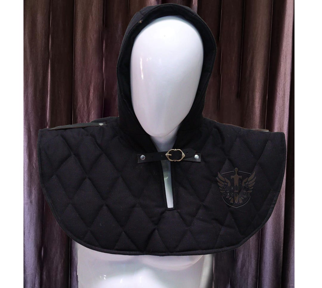 Padded Black Cotton Collar: Medieval Viking Costume Armor - Etsy