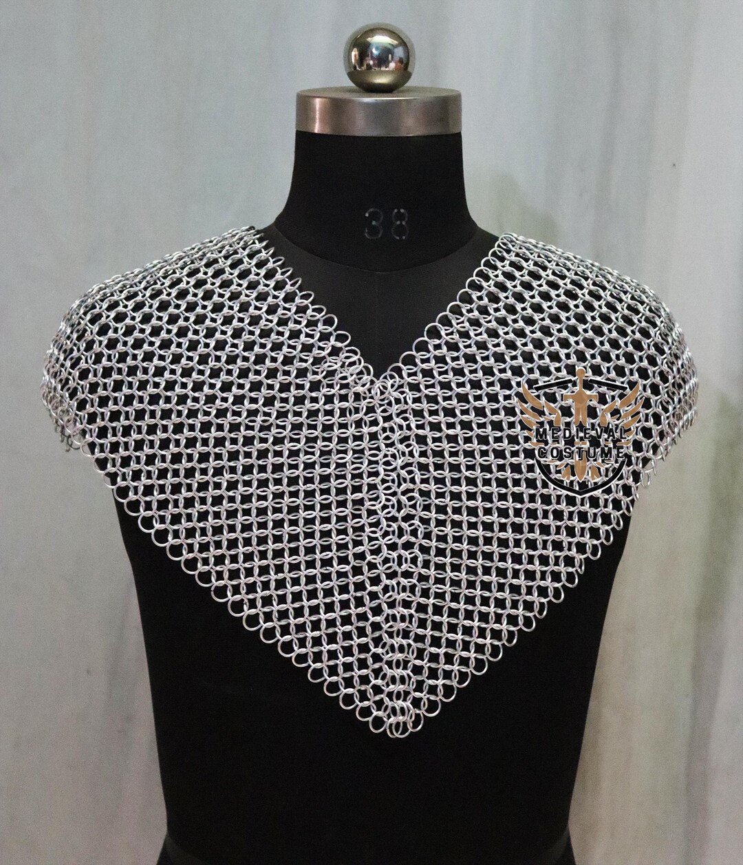Butted Chainmail Collar: 10mm 16 Gauge Anodized Aluminum, Cosplay ...