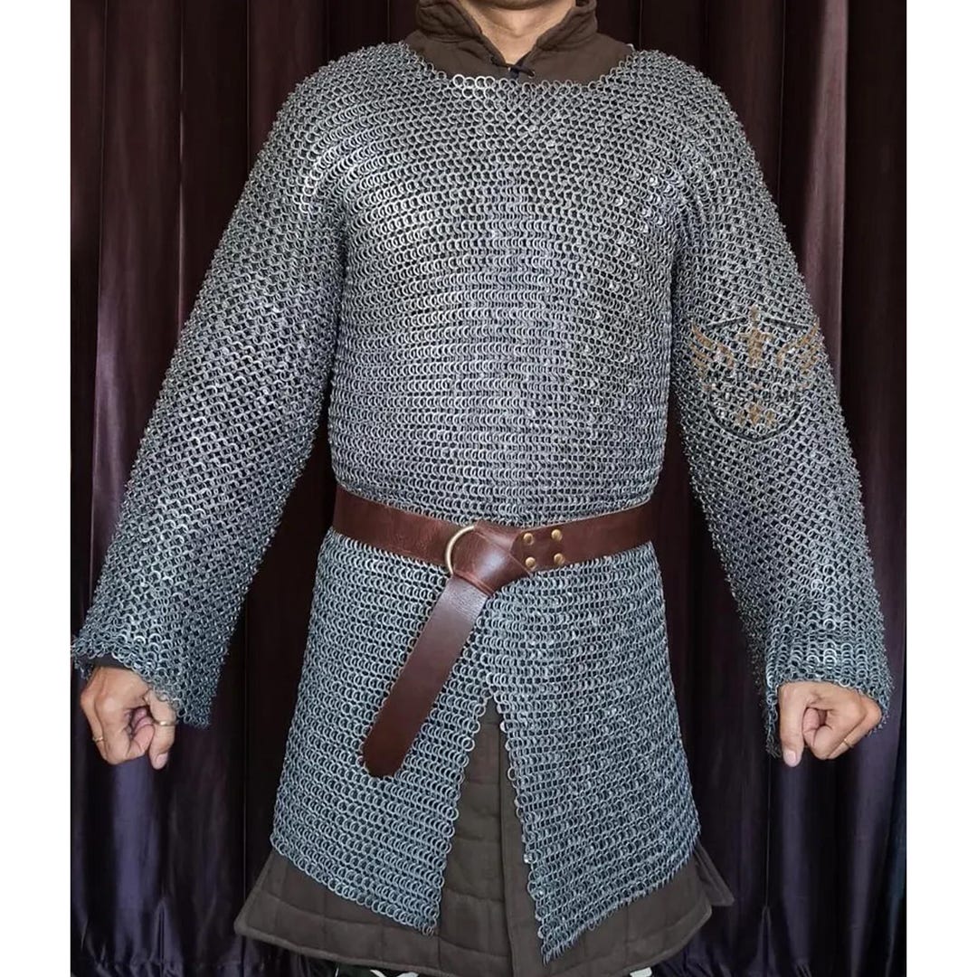 6MM Round Ring Chainmail Hauberk: Medieval Viking Costume for Halloween ...