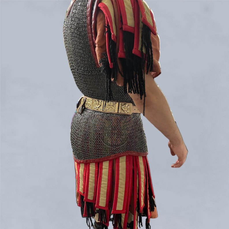 Roman Maille Officer Hamata: 6MM Flat Ring Riveted Chainmail ...