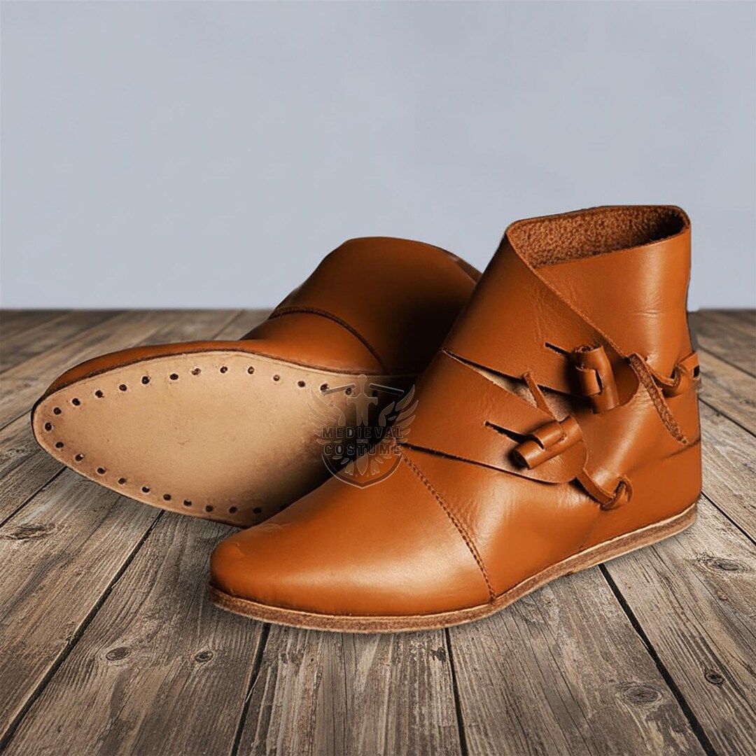 Viking Toggle Leather Boots: Ren Fair Costume Shoes - Father's Day ...