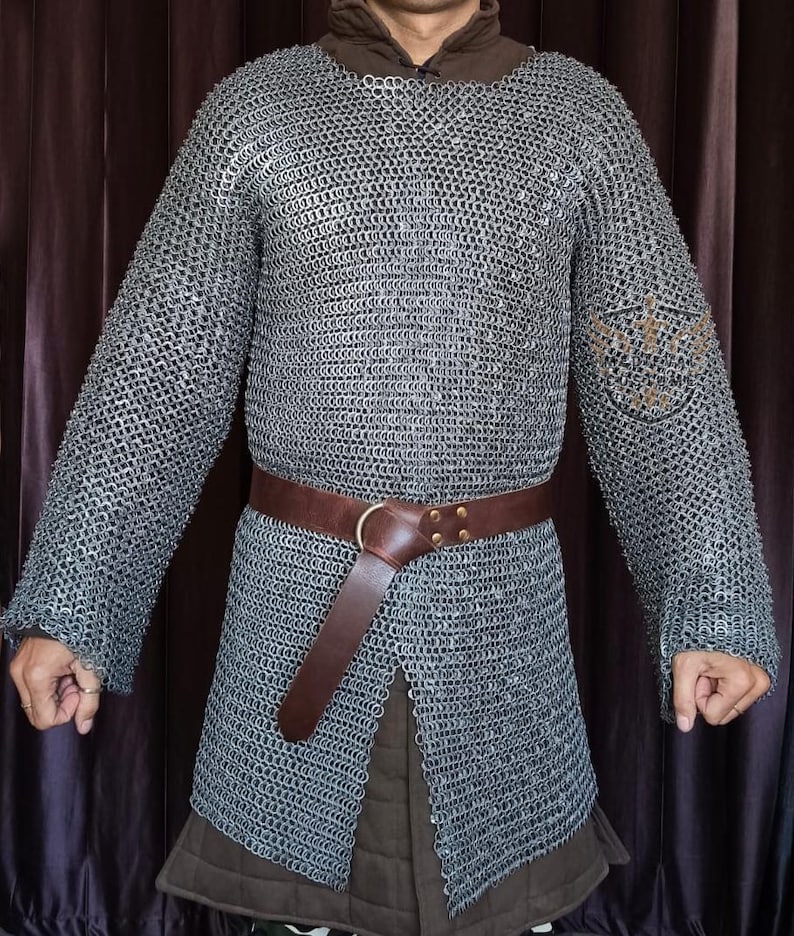 6MM Round Ring Chainmail Hauberk: Medieval Viking Costume for Halloween ...