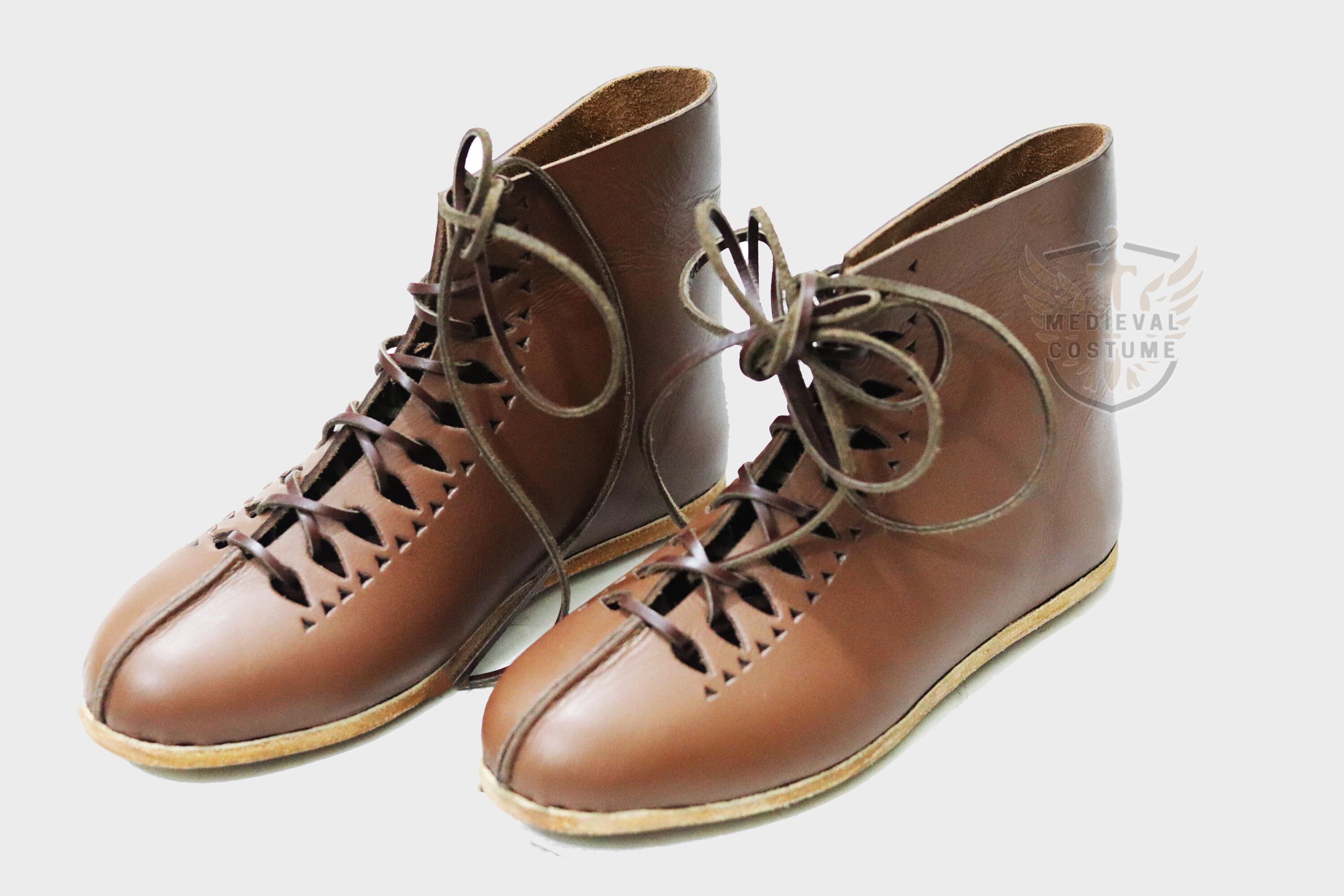 Roman Calcei Brown Leather Shoes for Reenactment & Renfaire Shoes ...