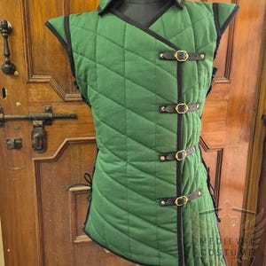 Cotton Medieval Gambeson - Sleeveless Padded Armor, Reenactment Costume ...
