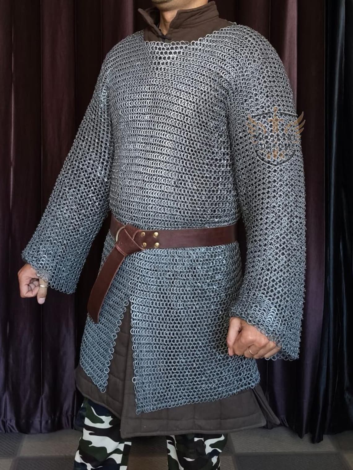 6MM Round Ring Chainmail Hauberk: Medieval Viking Costume for Halloween ...