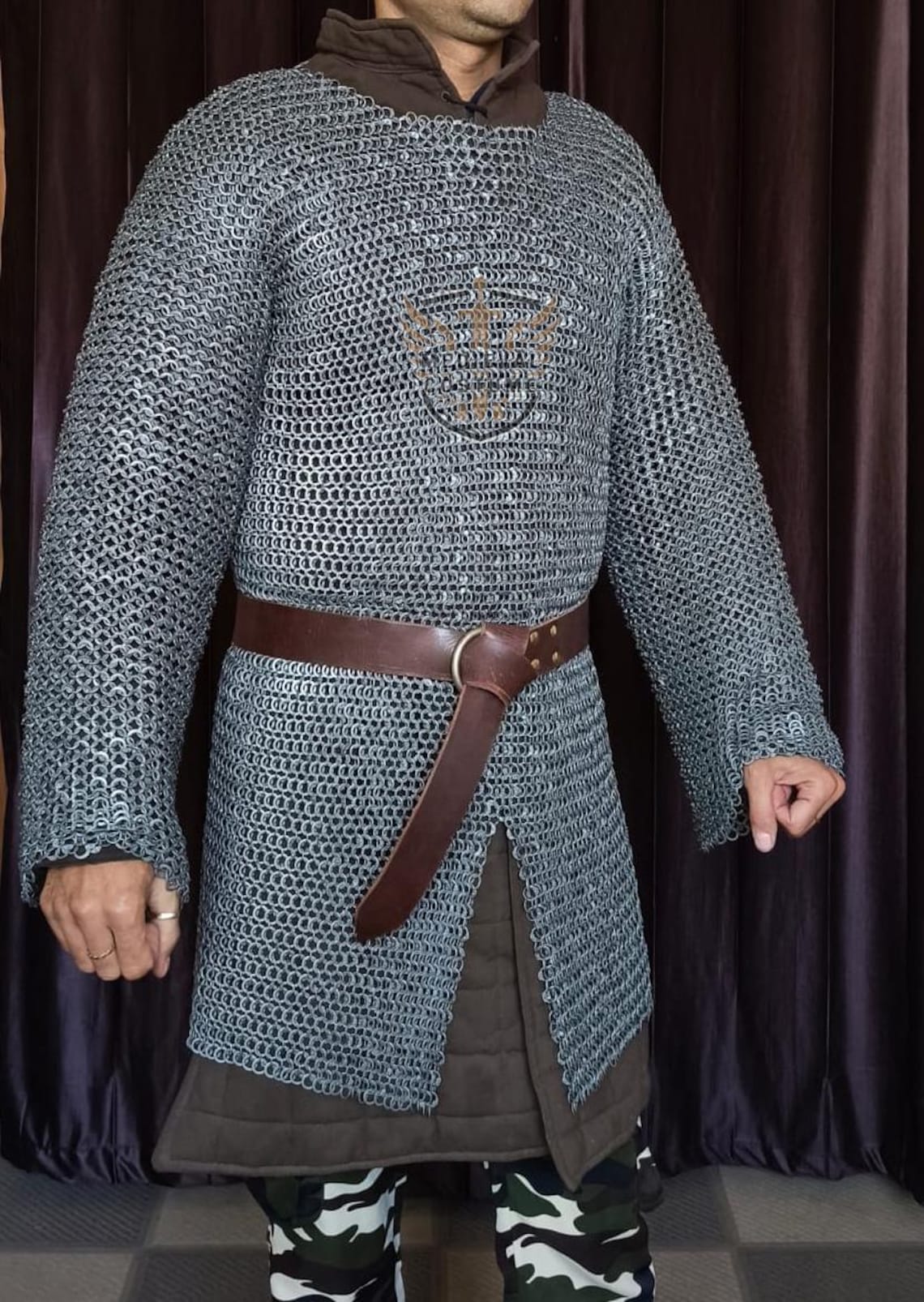 6MM Round Ring Chainmail Hauberk: Medieval Viking Costume for Halloween ...