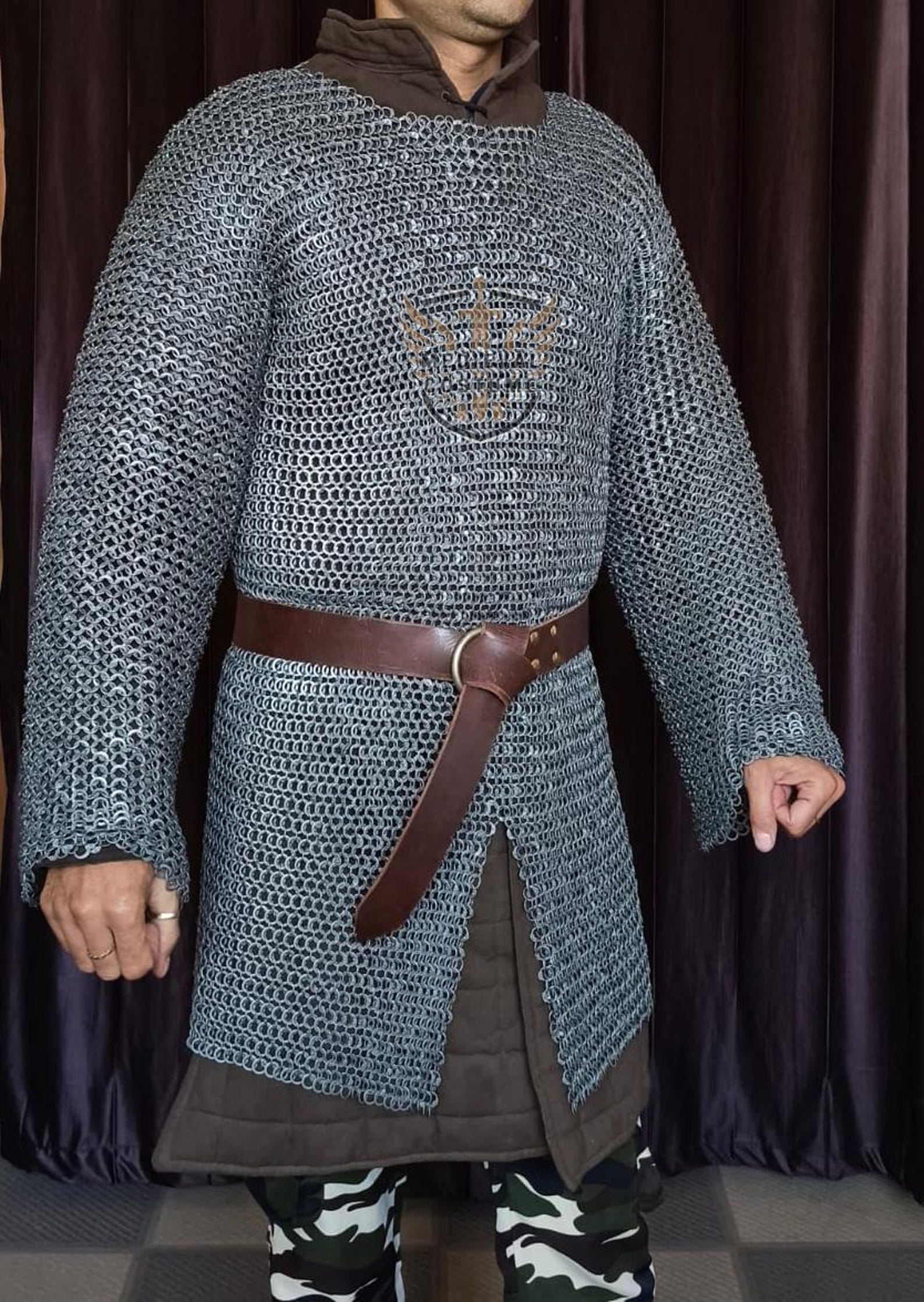 6MM Round Ring Chainmail Hauberk: Medieval Viking Costume for Halloween ...