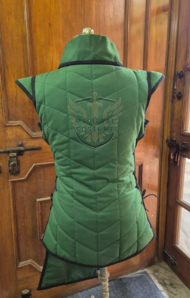 Cotton Medieval Gambeson - Sleeveless Padded Armor, Reenactment Costume ...