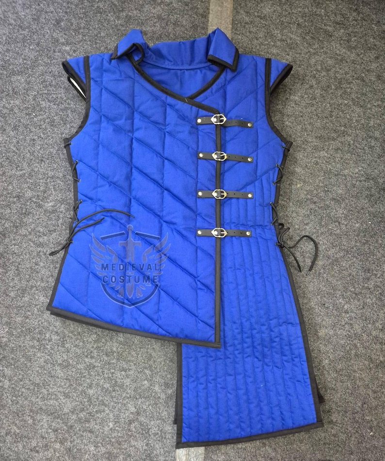 Cotton Medieval Gambeson - Sleeveless Padded Armor, Reenactment Costume ...