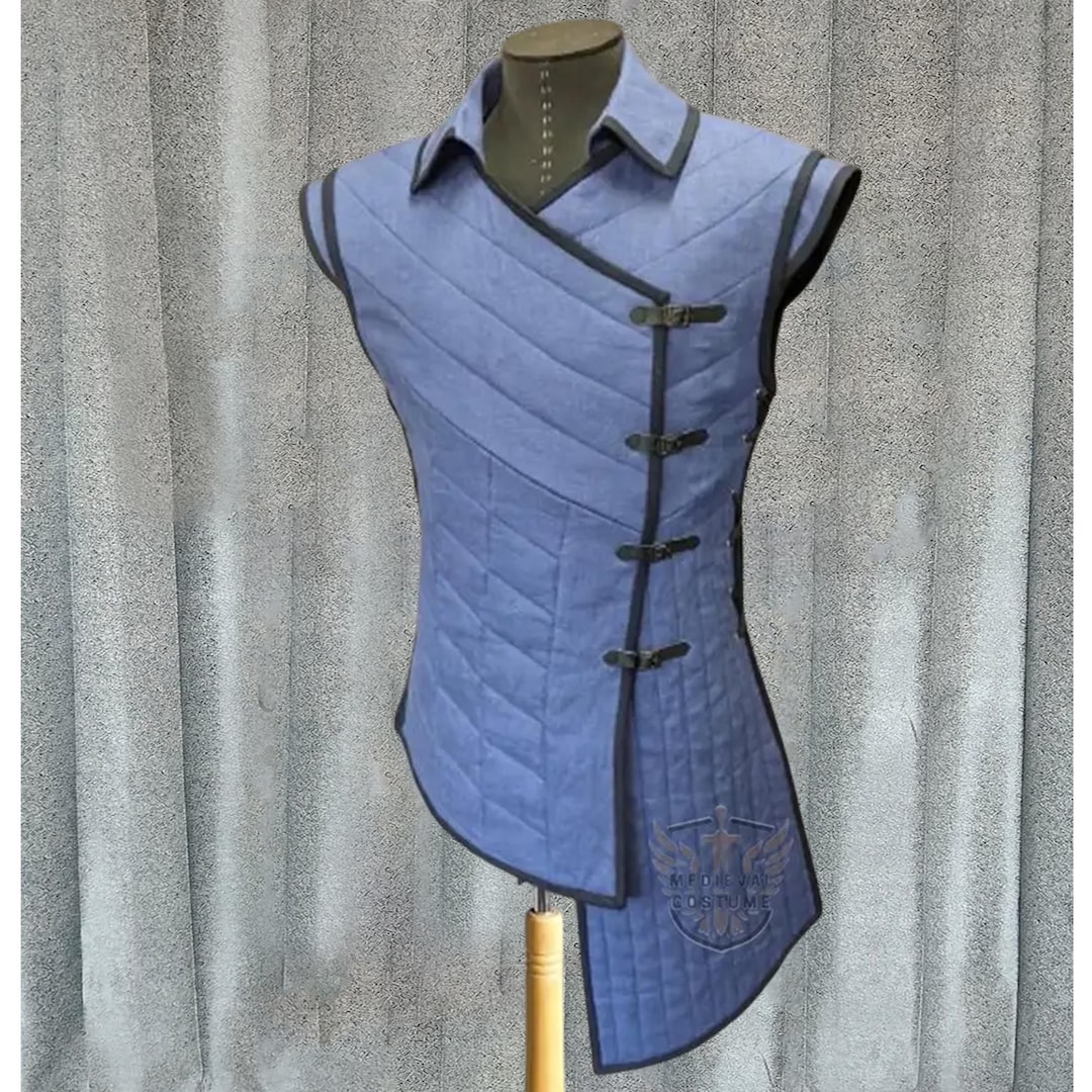 Cotton Medieval Gambeson - Sleeveless Padded Armor, Reenactment Costume ...
