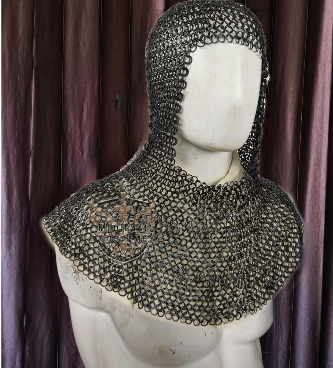 6MM Round Ring Chainmail Hauberk: Medieval Viking Costume for Halloween ...
