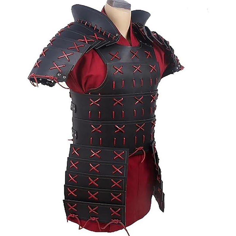 Leather Samurai Armor Jacket - Medieval Japanese Ronin Cosplay ...