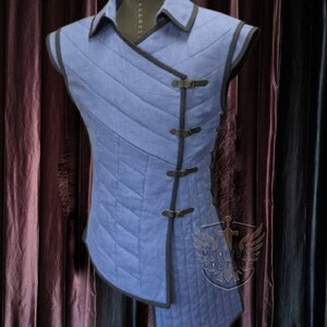 Cotton Medieval Gambeson - Sleeveless Padded Armor, Reenactment Costume ...