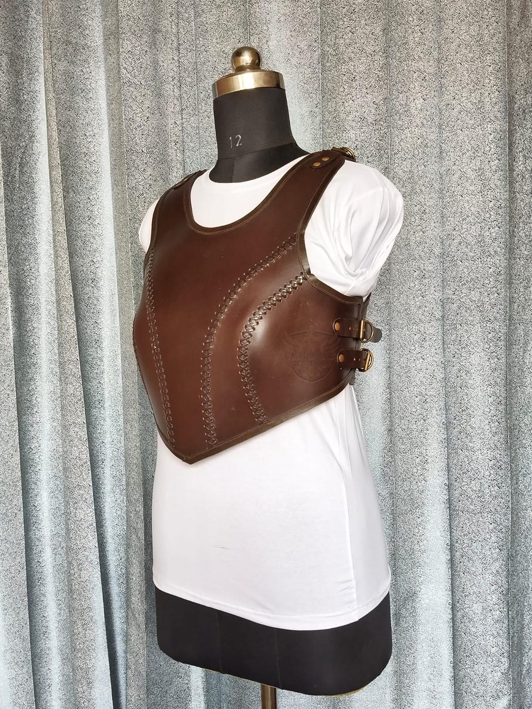 Warrior Armour, Antique Brown Leather Female Viking Chest-plate LARP Cosplay Medieval Christmas ...