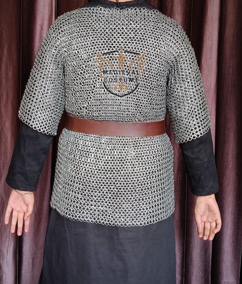 Chainmail Shirt, 9mm Flat Ring Riveted With Solid Rings, Christmas ...