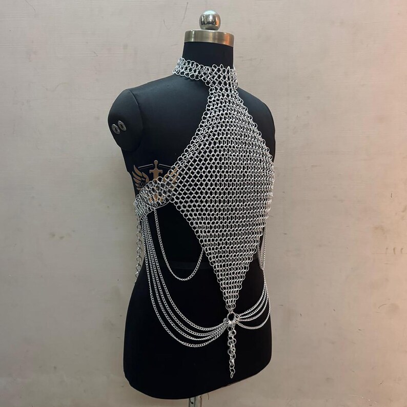 Aluminum Chainmail Bra Top - Butted Ring Fancy Stylish Bra for ...