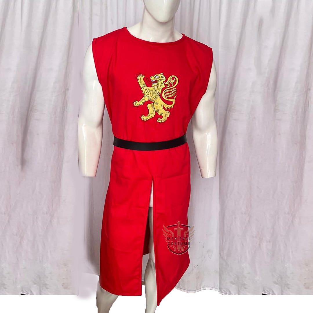 Solid Cotton Tunic Embroidered Crest With Rampant Lion, MAS-0130 Father ...