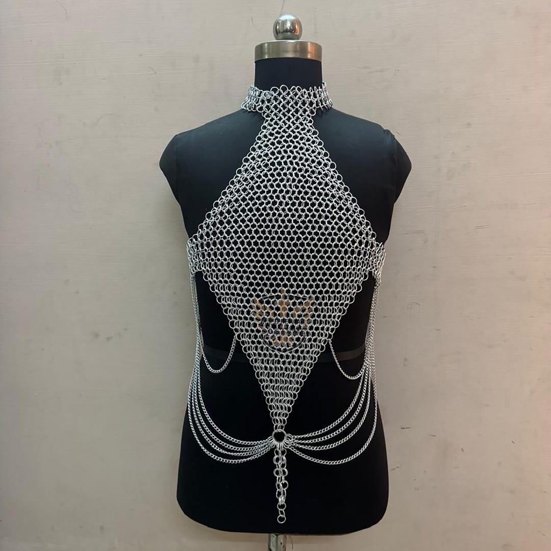 Aluminum Chainmail Bra Top - Butted Ring Fancy Stylish Bra for ...