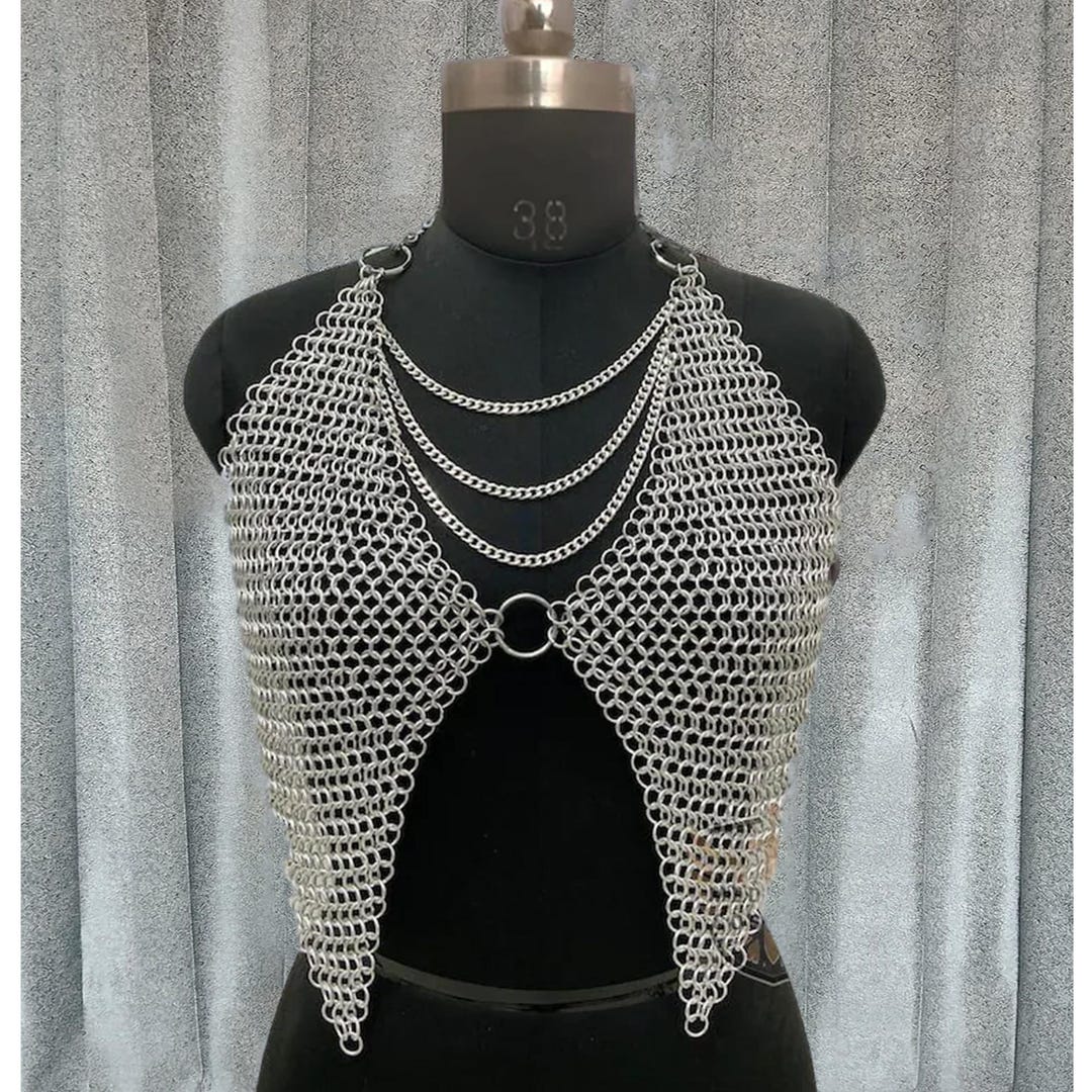 Aluminum Chainmail Bra Top: Butted Ring Design, Fancy Stylish Bra for ...