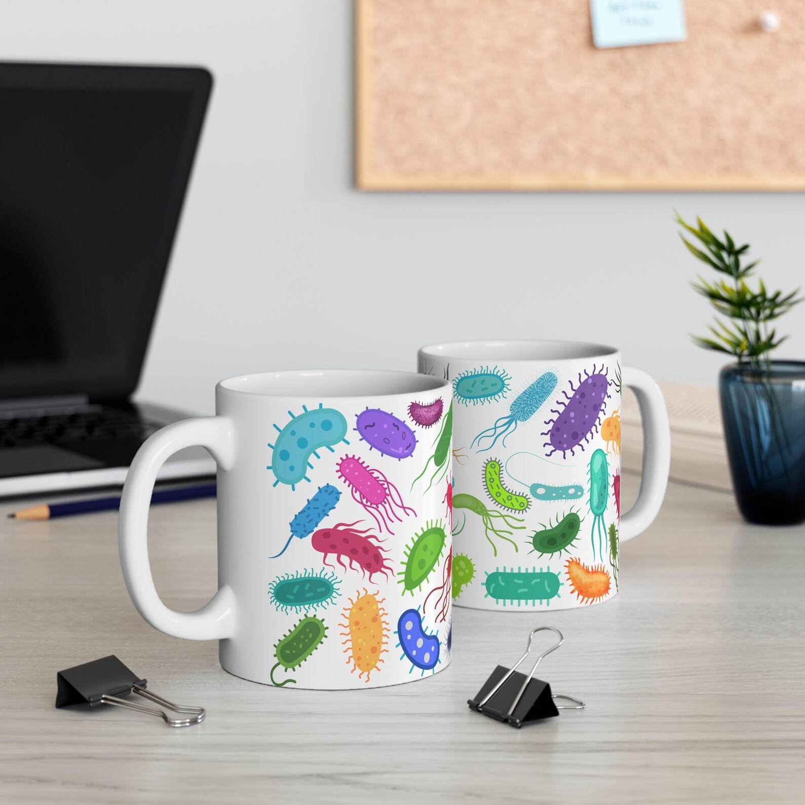 Microbiology Bacteria Mug, Science Lab Coffee Cup, Biology Teacher Gift ...