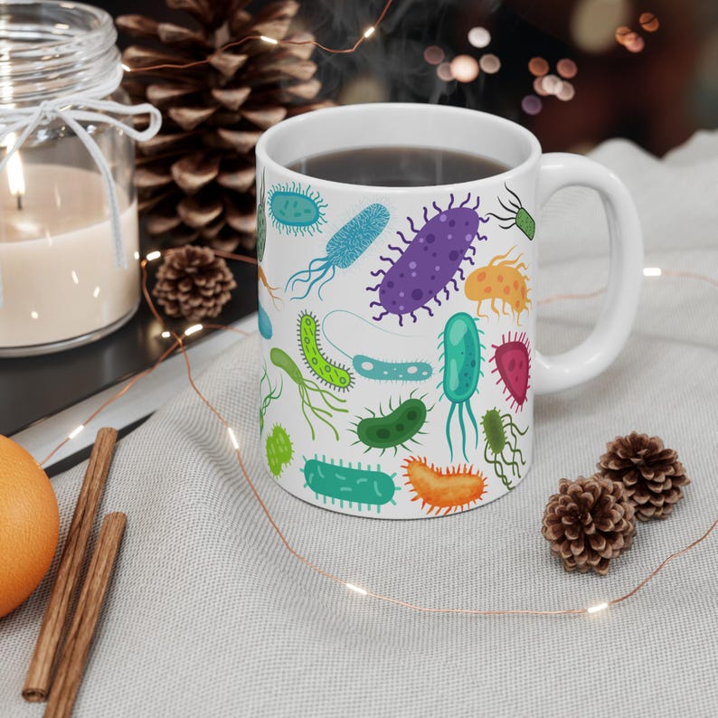 Microbiology Bacteria Mug, Science Lab Coffee Cup, Biology Teacher Gift ...
