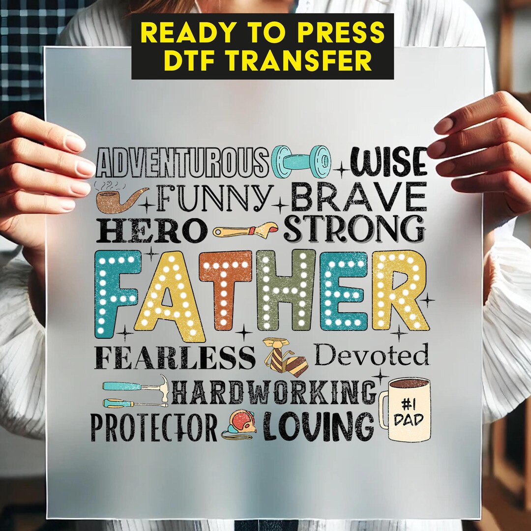Father DTF, Funny Fathers Day DTF, Direct to Film - Etsy