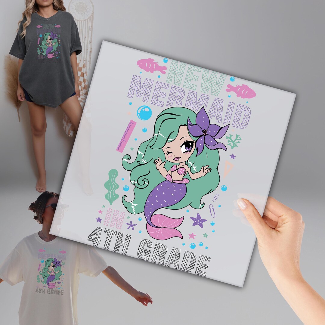 New Mermaid in 4th Grade DTF, New Mermaid in Fourth Grade Print, End of ...