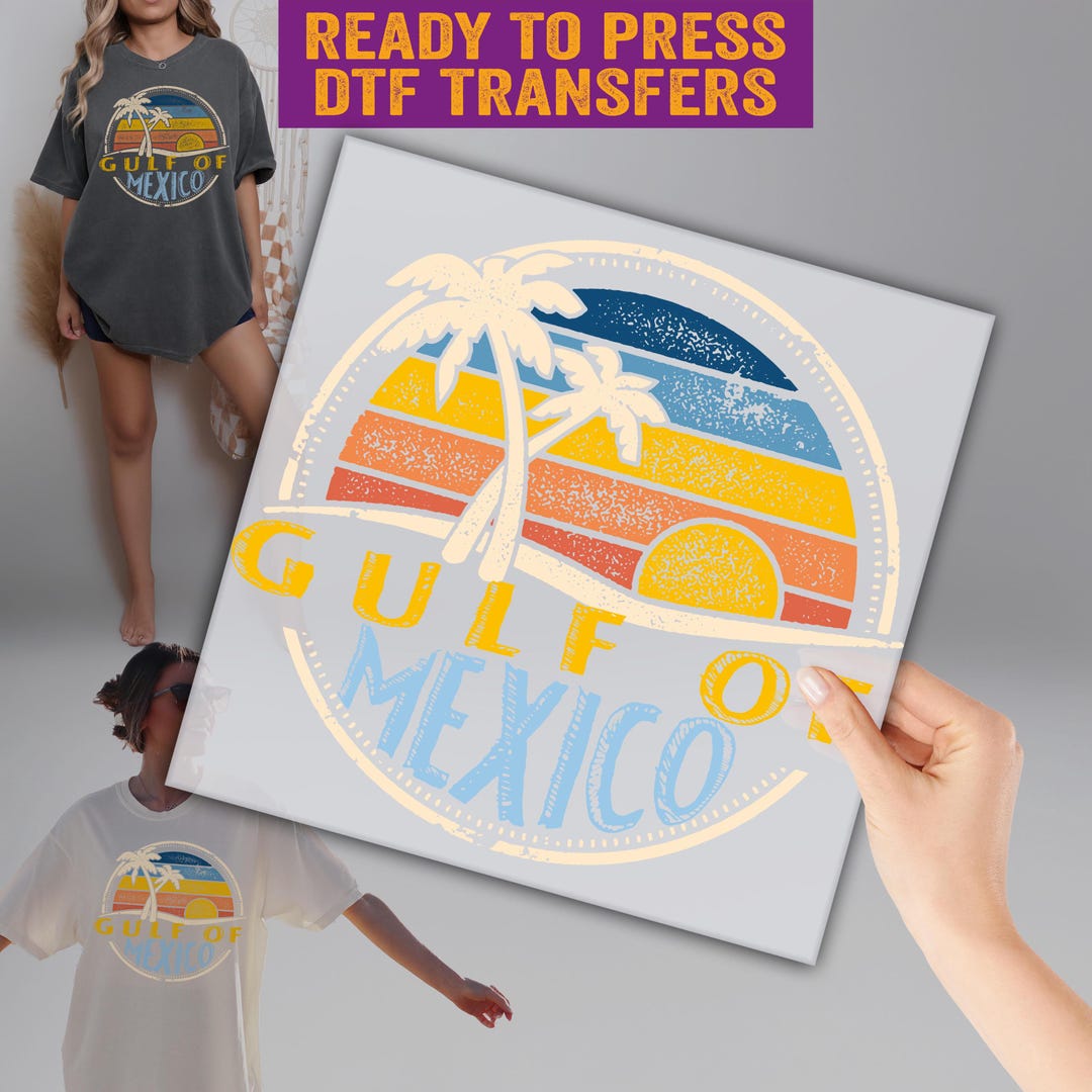 Retro Gulf of Mexico Ready to Press, Gulf of Mexico DTF, Mexico Gift ...