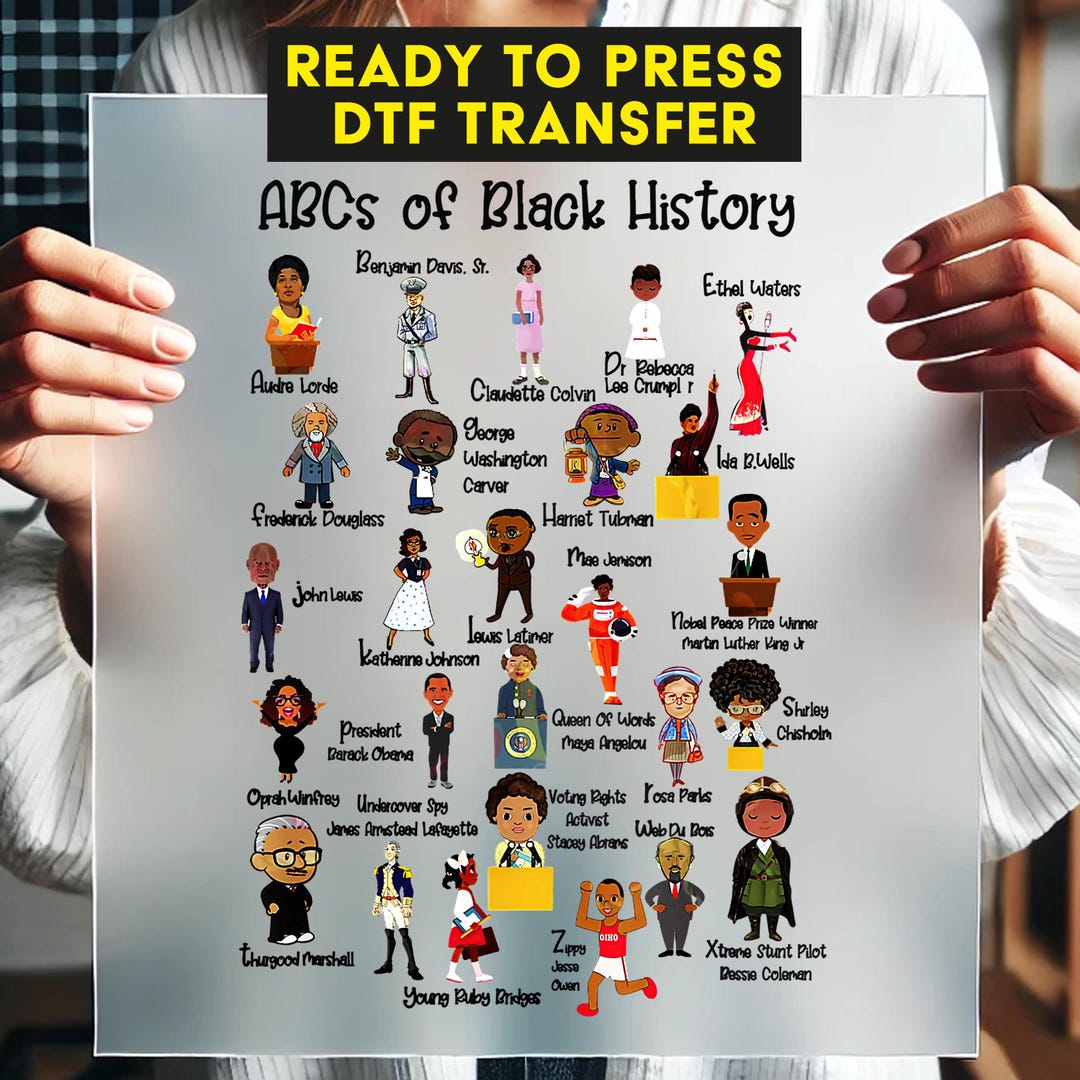 Abc of Black History DTF, Black History Month DTF, Black History Pride ...