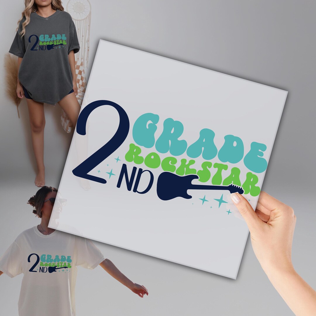 2nd Grade Rockstar DTF, Second Grade Rockstar Print, End of School DTF ...