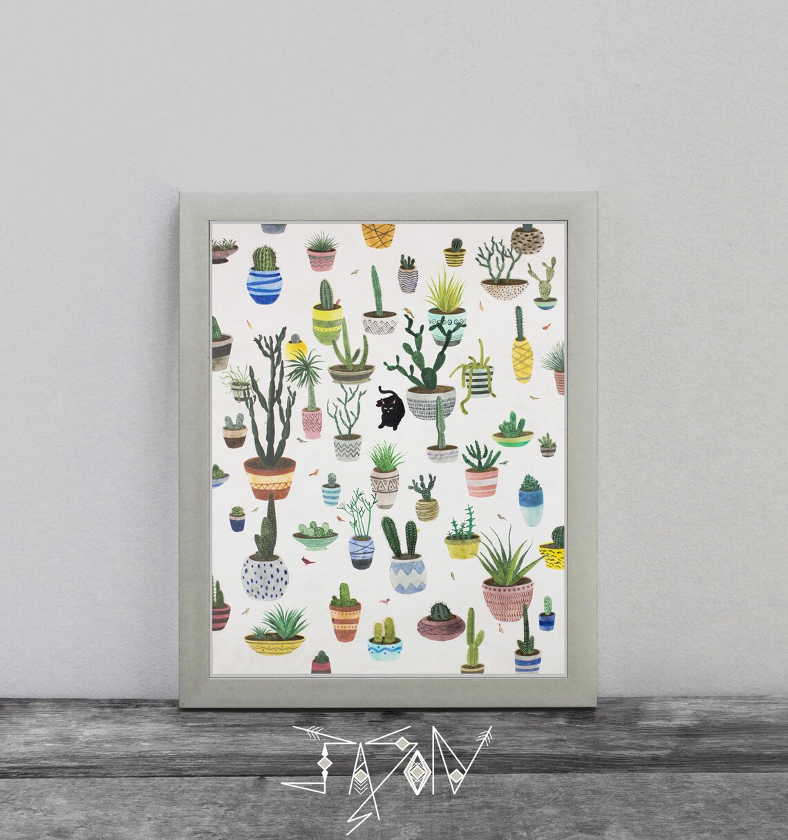 Cactus Garden Artwork by Jason Smith - Etsy
