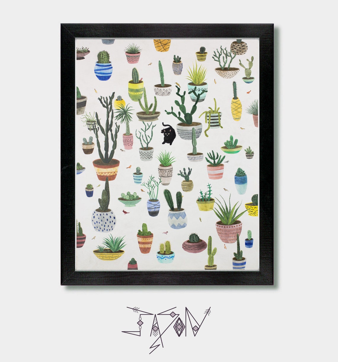 Cactus Garden Artwork by Jason Smith - Etsy