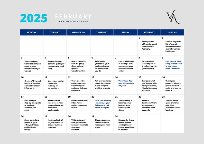 2025 Social Media Content Planner for Small Business Owners, 365 Days ...