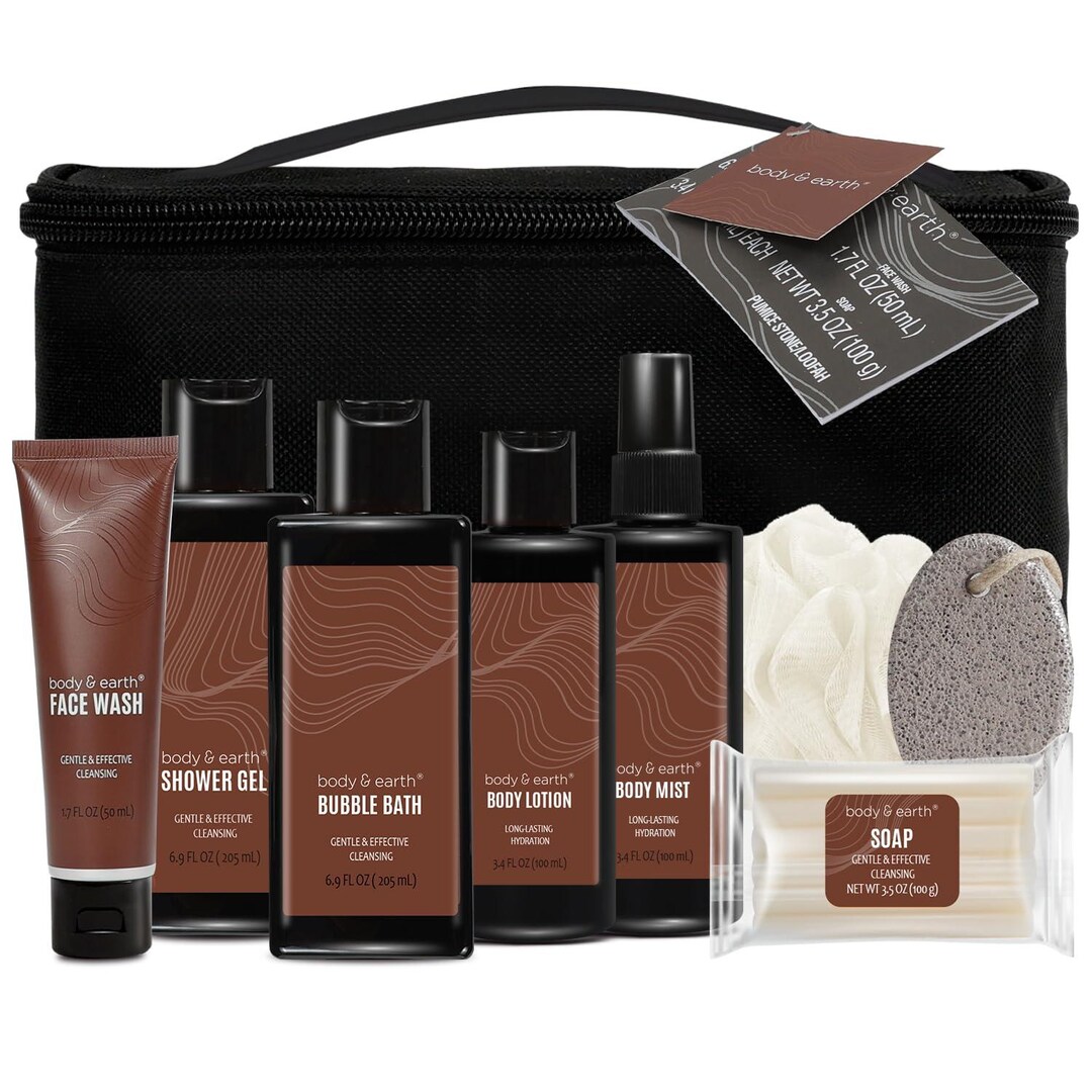 Bath and Body Wash Sets for Men - 8pcs Spa Baskets Mens Birthday Gifts ...