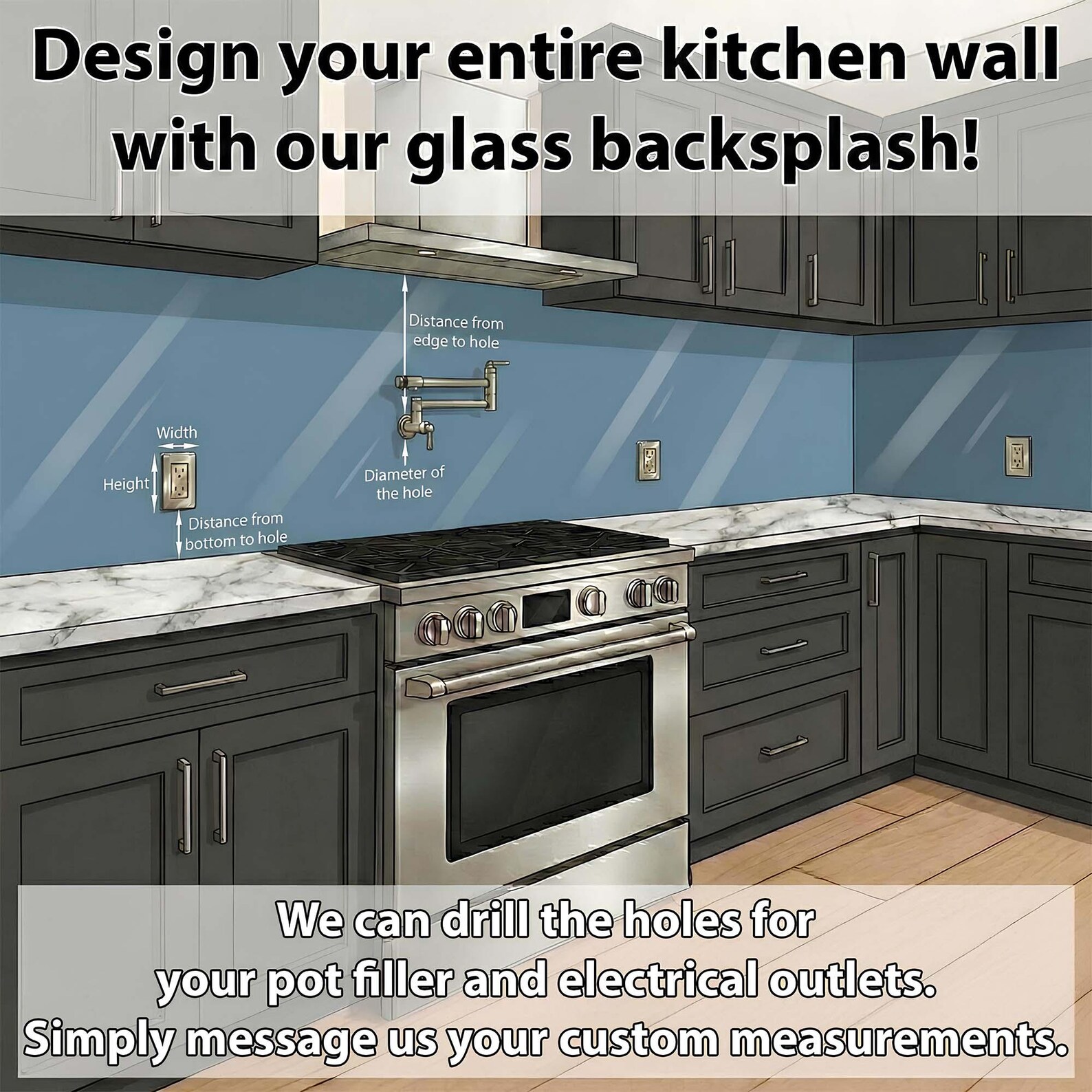 Tempered Glass Backsplash, Rust Texture Glass Backsplash, Rustic ...