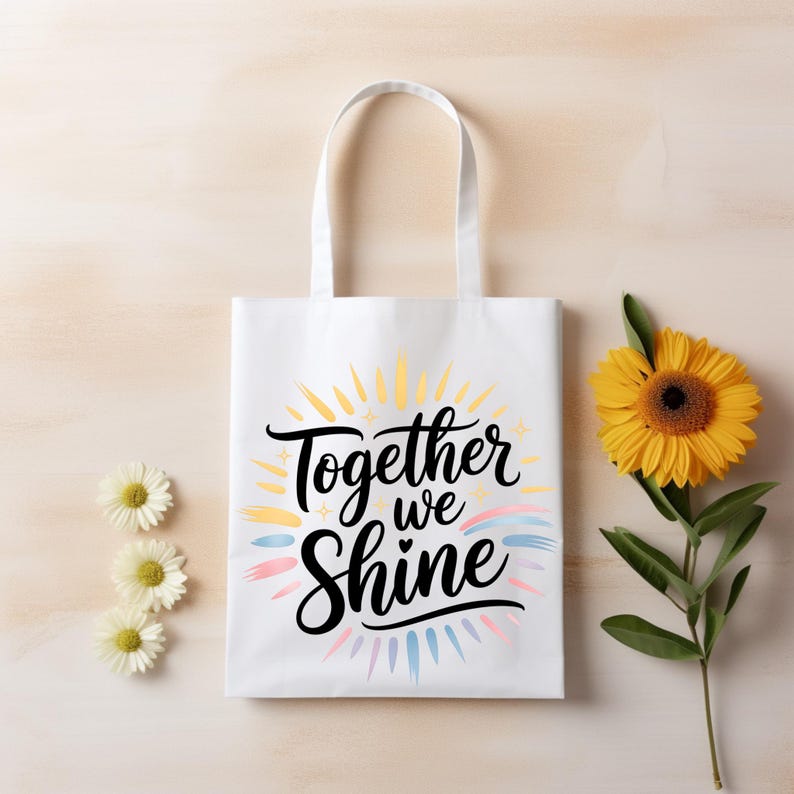 Together We Shine PNG, Inspirational Quote Design, Motivational Digital ...