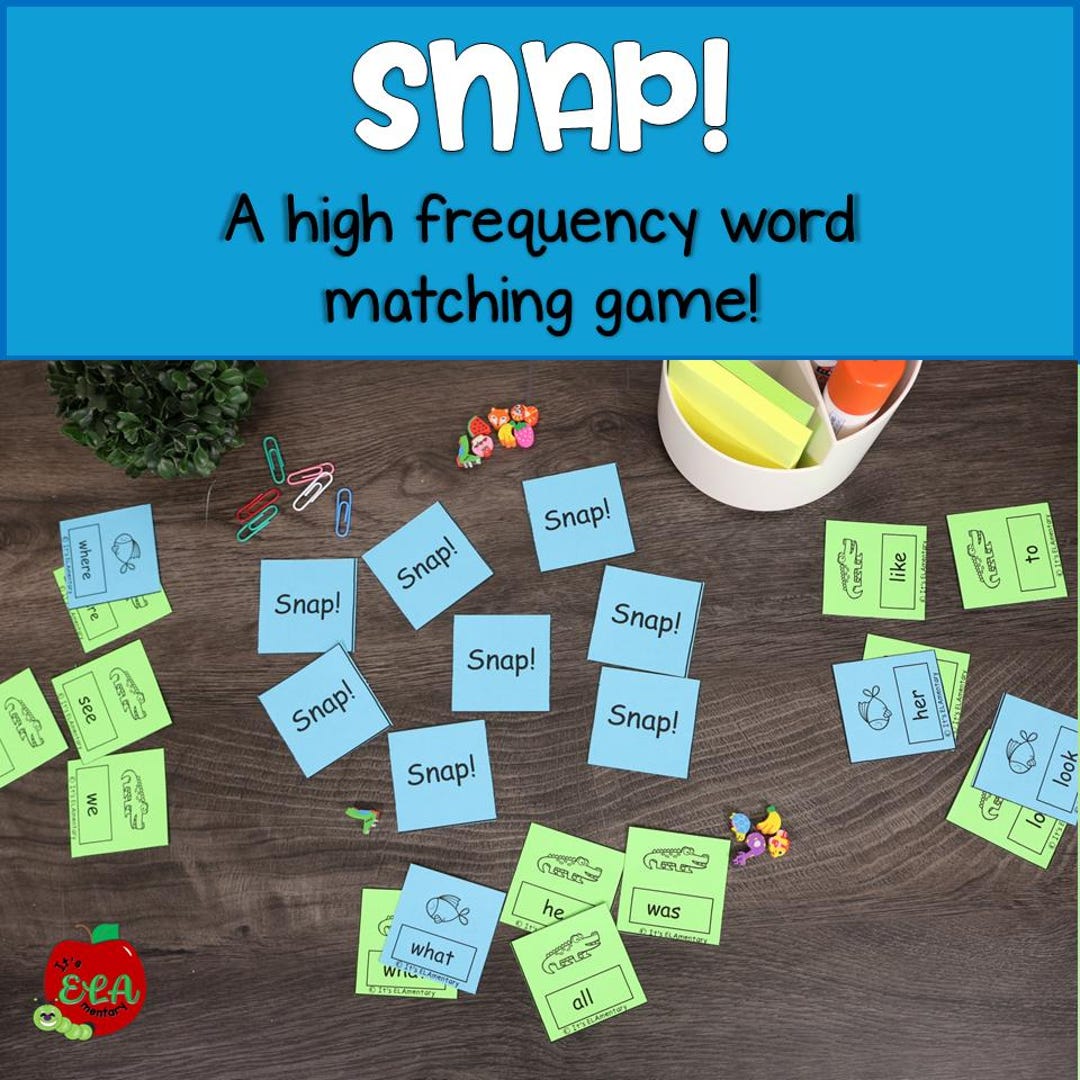 Snap A High Frequency Word Game - Etsy