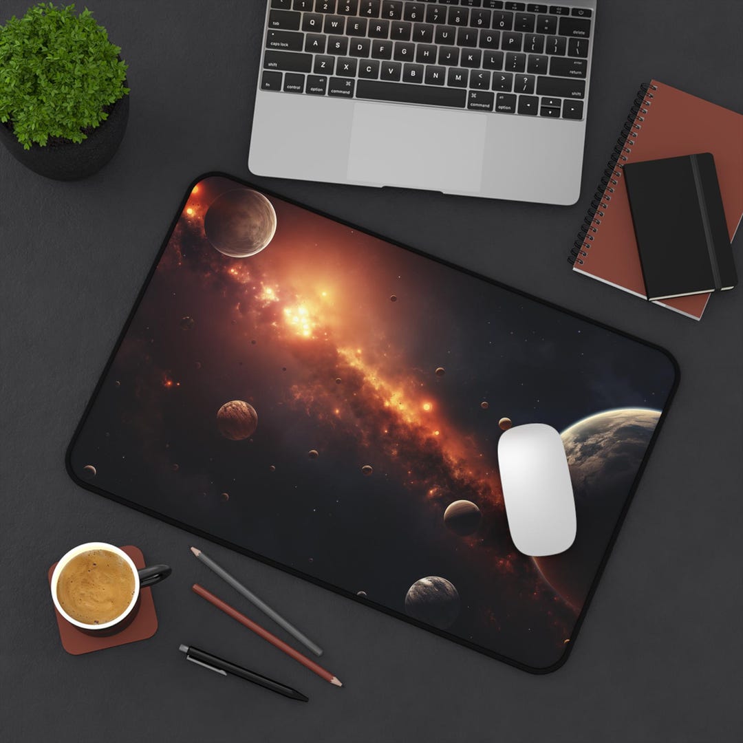 Solar System Desk Mat Space-inspired Desk Pad for Office & Gaming ...