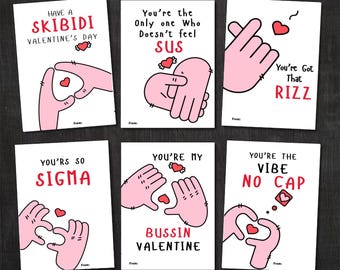 Slang Kids Valentine's Day Cards, Funny Printable Classroom Valentine ...