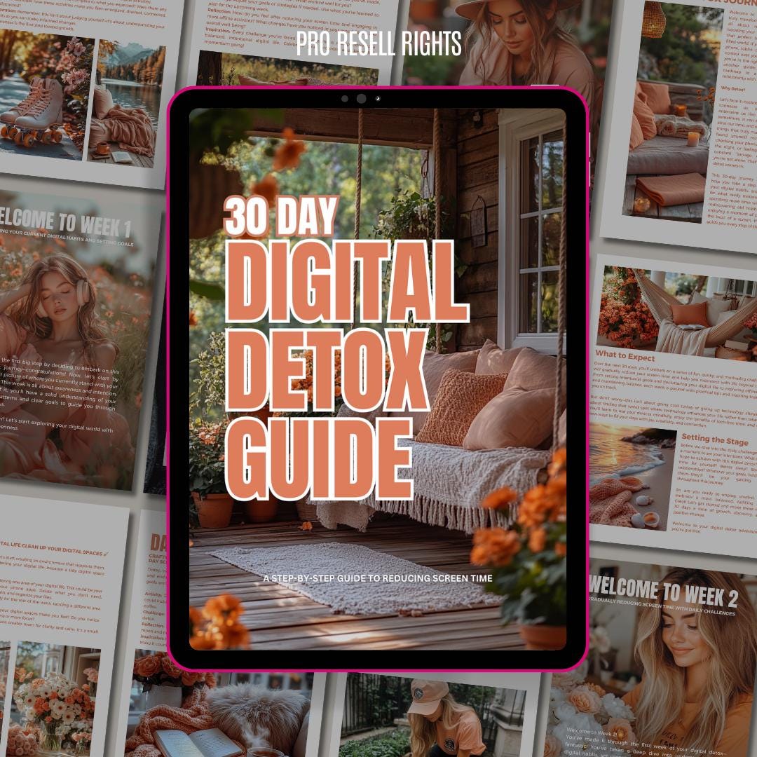 30-day Digital Detox Guide: Reduce Screen Time (ebook) - Etsy