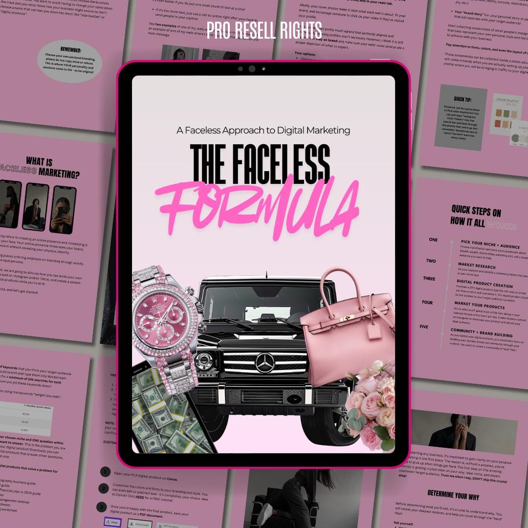 Faceless Social Media Strategy: Reels & Tiktok Guidebook (master Resell ...