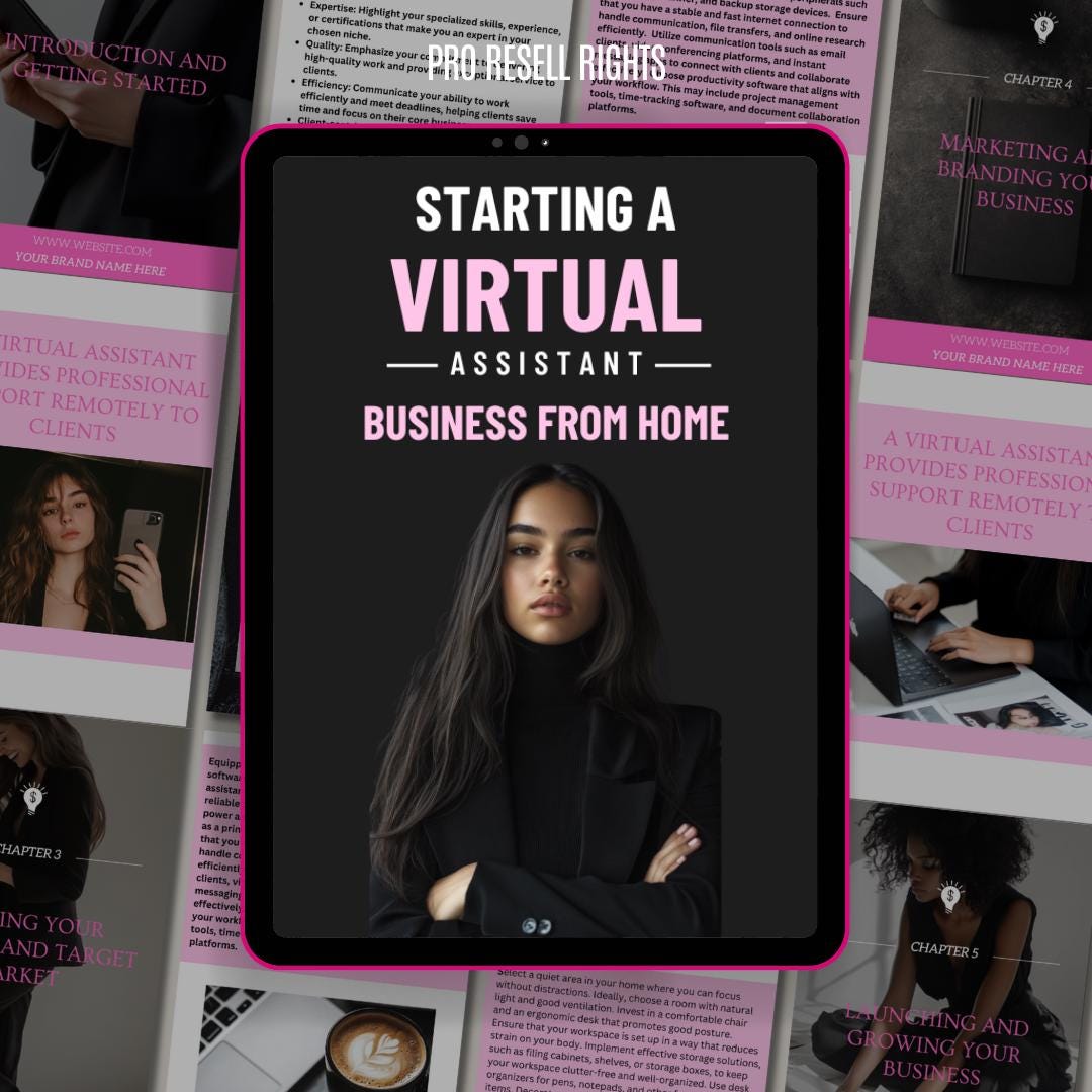 Virtual Assistant Business Guide: Launch & Grow (master Resell Rights ...