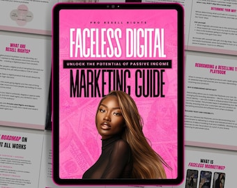 Faceless Digital Marketing Guide Bundle With Master Resell Rights Digital Marketing PLR Done for ...