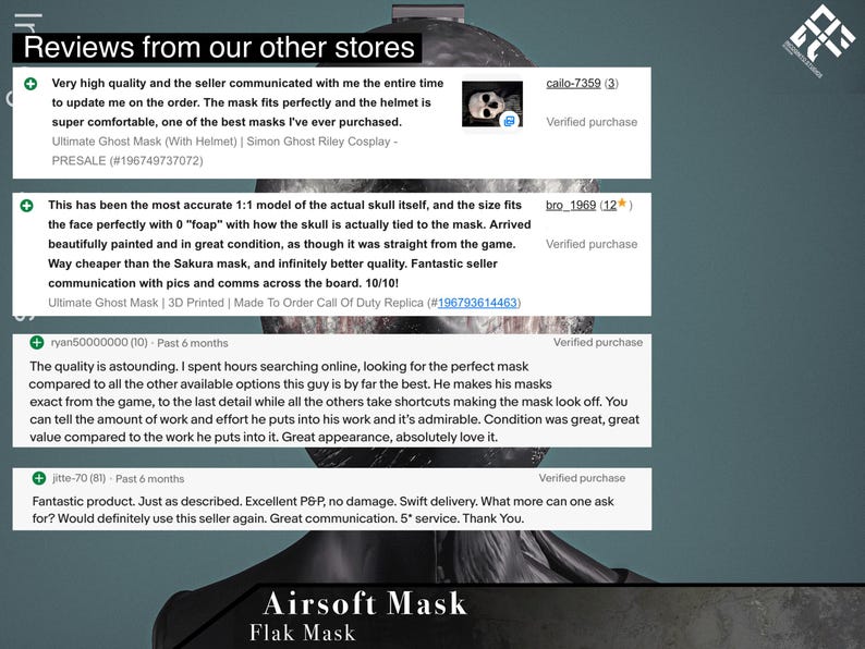 Black Gen 2 Ballistic Mask | Tactical Airsoft Combat Cosplay Mask ...