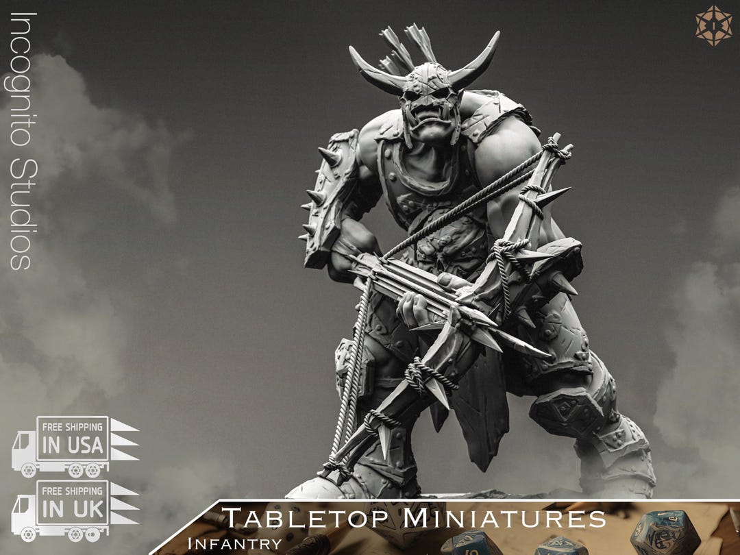 Orc Infantry Cliffside Orc Army Miniature Wargaming D&D Tabletop - Etsy