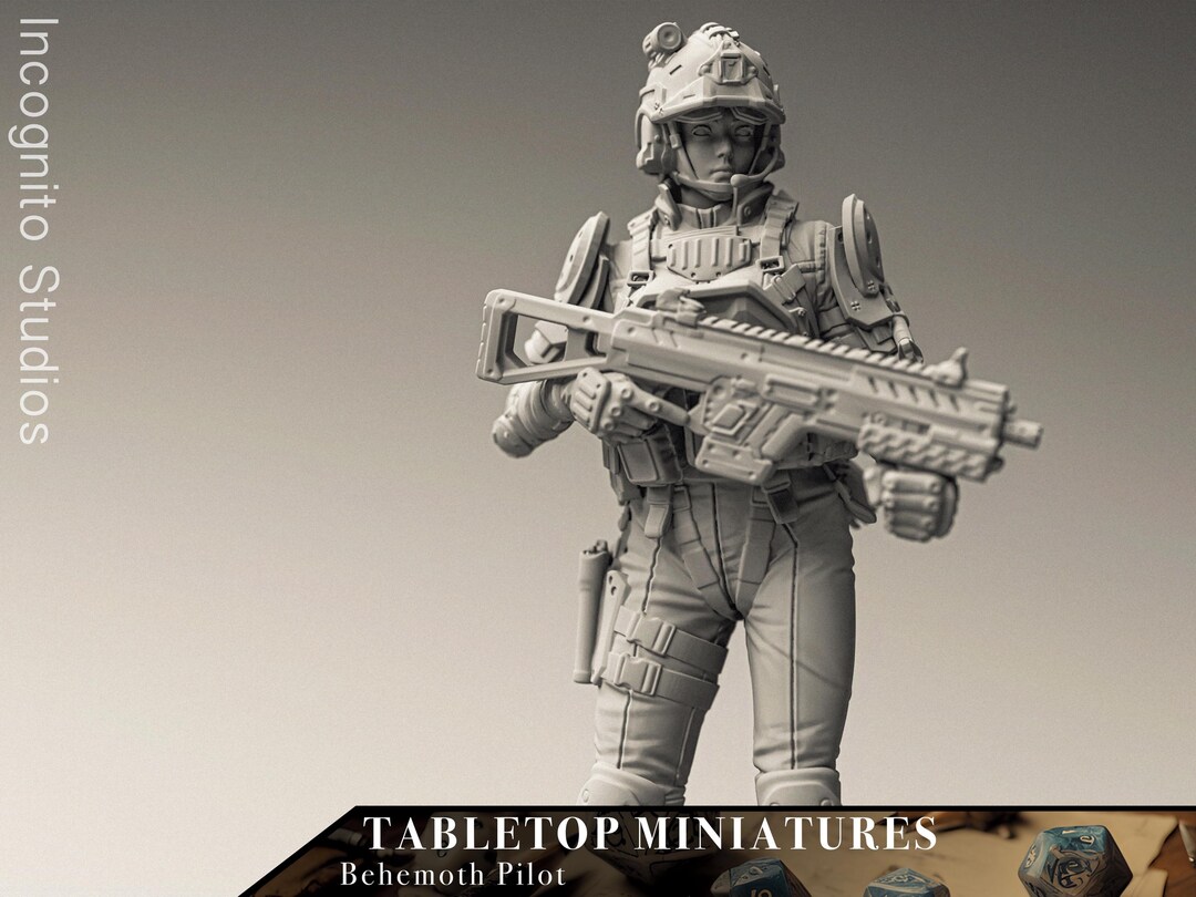 Behemoth Pilot | Miniature Wargaming D&D Tabletop | 3D Printed/ DIY KIT ...