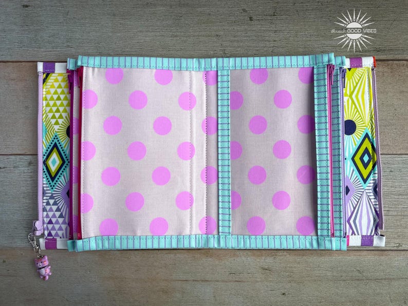 Tula Pink Tabby Road Small Booklet Pouch Handmade Project Bag Sewing ...