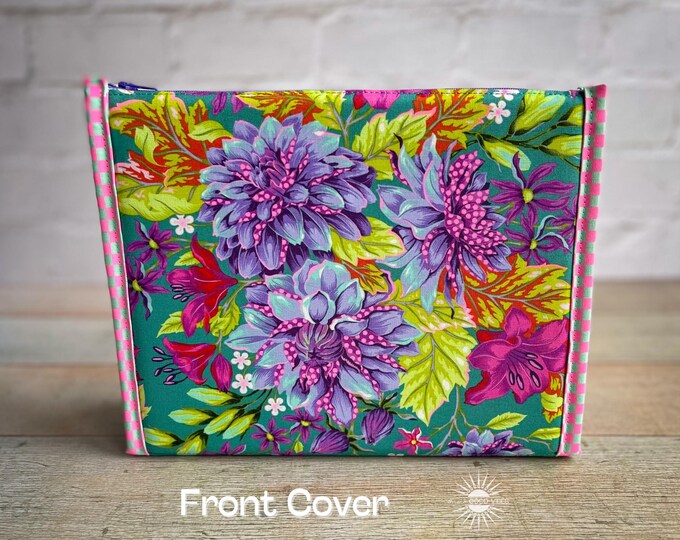 Tula Pink Untamed Dahlia Large Booklet Pouch - Made to Order - Handmade ...