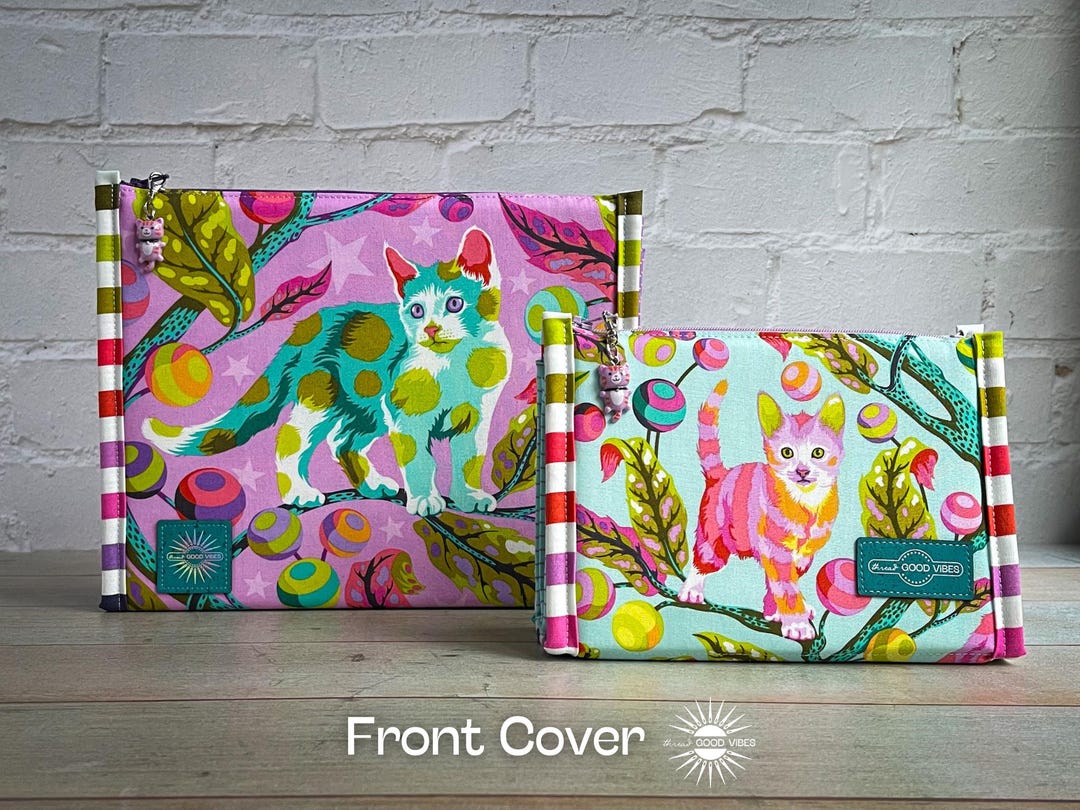 Tula Pink Tabby Road Booklet Pouch SET: Large and Small - Etsy